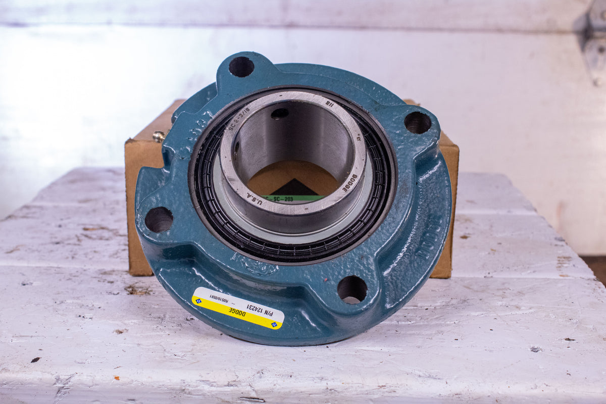 Dodge 124231 FC-SC-203 Flange Mount Bearing 4 Bolt 2-3/16" Bore ...