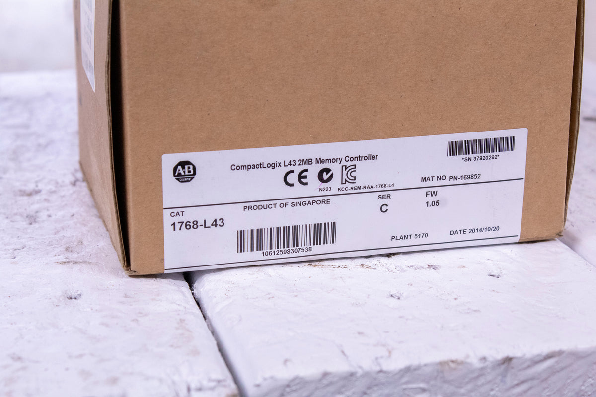 AB Allen Bradley 1768-L43 CompactLogix L43 2MB Memory Controller FACTO ...