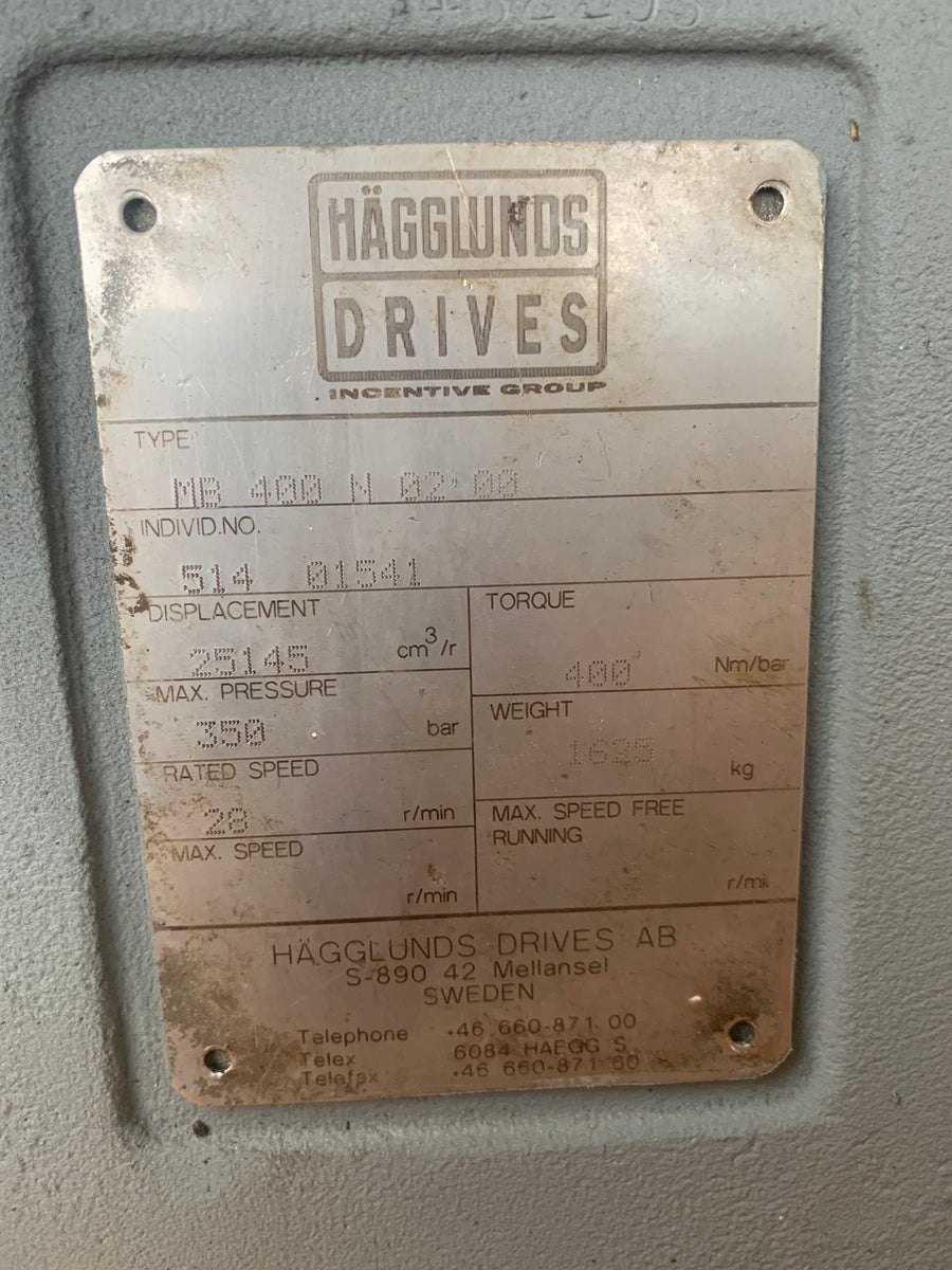 Hagglunds MB 400 N 02 00 Hydraulic Radial Piston Motor – Hydraulic Junkyard