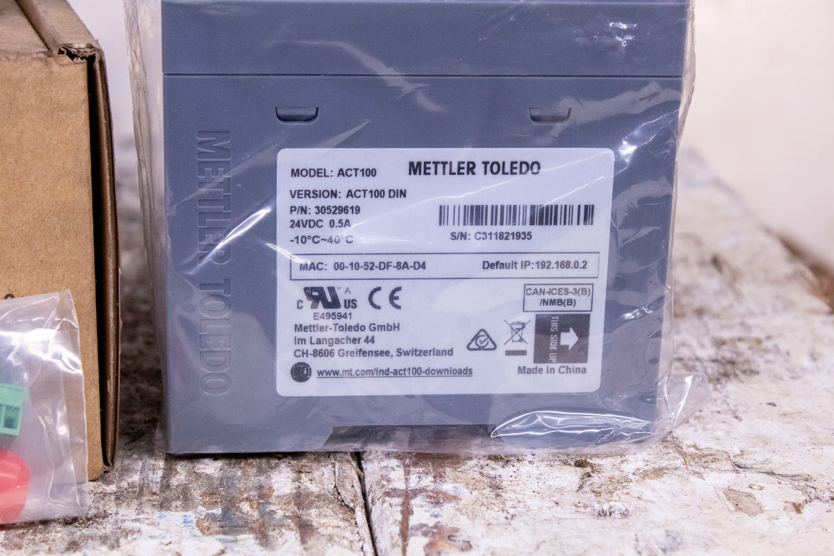 METTLER TOLEDO 30529619 ACT100 WEIGHT TRANSMITTER – Hydraulic Junkyard