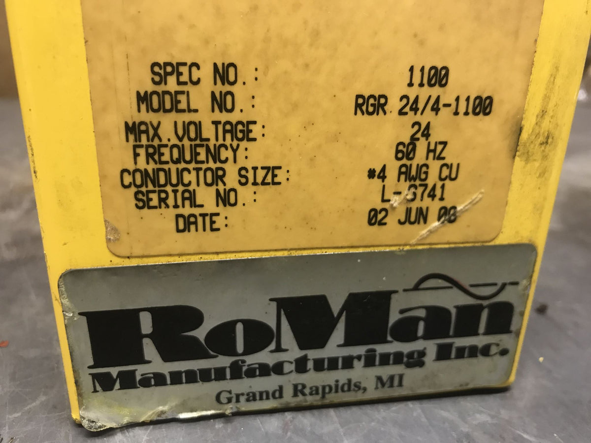 Roman Manufacturing Transformer RGR 24/4-1100 – Hydraulic Junkyard