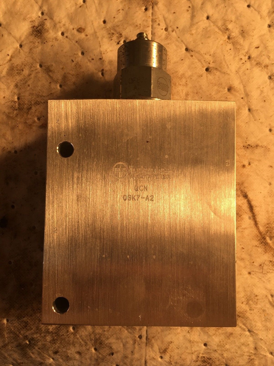 SUN HYDRAULICS ALUMINUM VALVE BODY MODEL QCN OGK7-A2 with CWIA LIN car ...