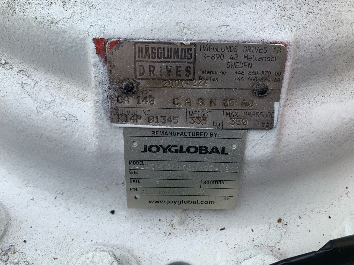 Hagglunds Drives CA140-140-CA0N00-0200 Final Drive Motor Joy Global Re ...