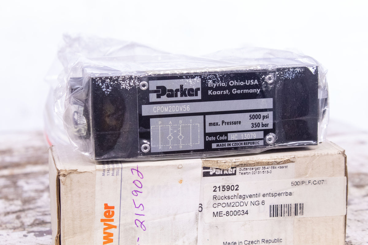 Parker CPOM2DDV NG 6 215902 CPOM2DDV56 Hydraulic Check Valve ...