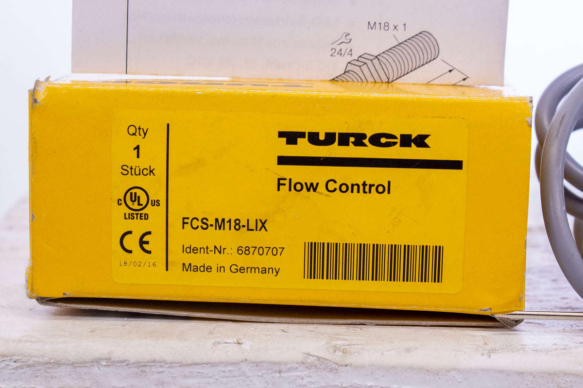 Turck Flow Control Sensor FCS-M18-LIX 6870707 – Hydraulic Junkyard