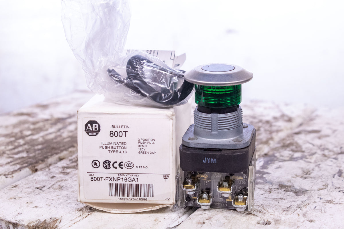 AB Allen Bradley 800T-FXNP16GA1 GREEN BUTTON SWITCH – Hydraulic Junkyard